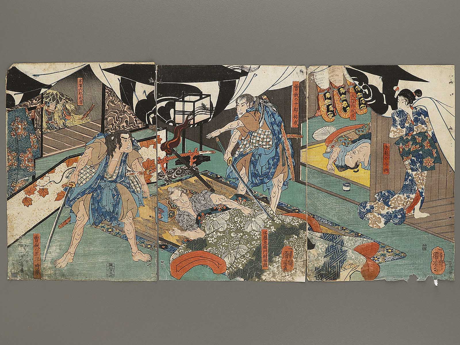 Soga Monogatari, Soga no Goro Tokimune and Hanzawa Rokuro Narikiyo / B ...